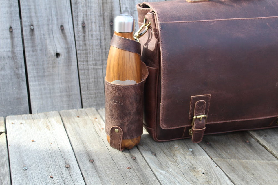 Leather Water Bottle Holder – Kodiak Leather