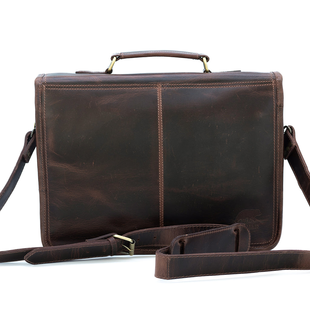 18 inch Buffalo Leather Briefcase – Kodiak Leather